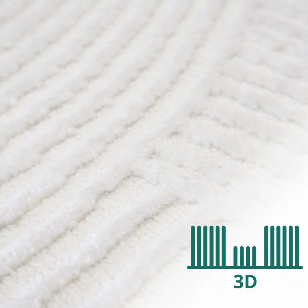 Angel Carpet, Kusový koberec Zafiro 25 Cream, 120x170, bílá, kancelář