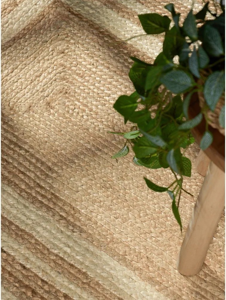Krémový/v přírodní barvě oboustranný/ručně tkaný jutový běhoun 80x250 cm Looma – Hanse Home