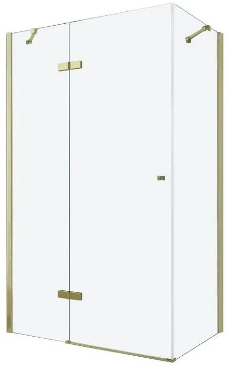 Mexen Roma sprchový kout 100x100cm, 6mm sklo, zlatý profil-čiré sklo, 854-100-100-50-00