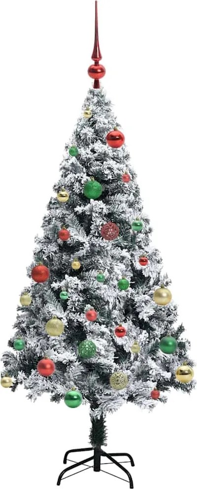 Umělý vánoční stromeček Bílá 150 cm PVC, ocel a plast 3396957