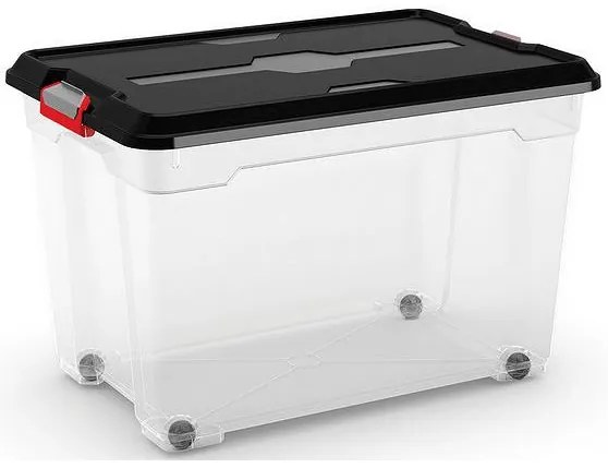 Plastový Moover Box KETER průhledný s černým víkem, vel. XL