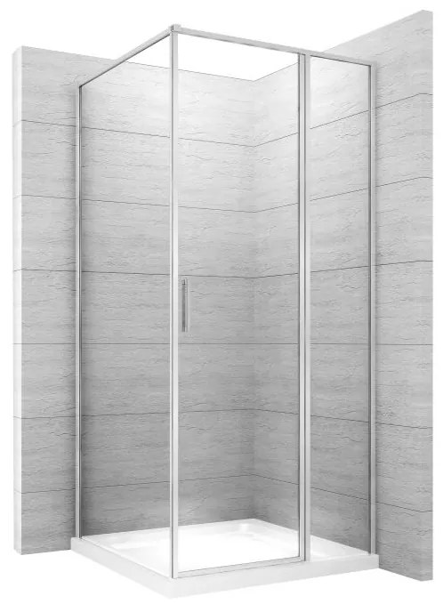 Kout sprchový Atrium Square 80 x 100 - Profil: pravý