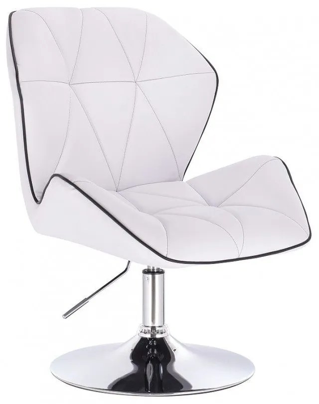 LuxuryForm DESIGN Židle MILANO MAX na stříbrném talíři - bílá