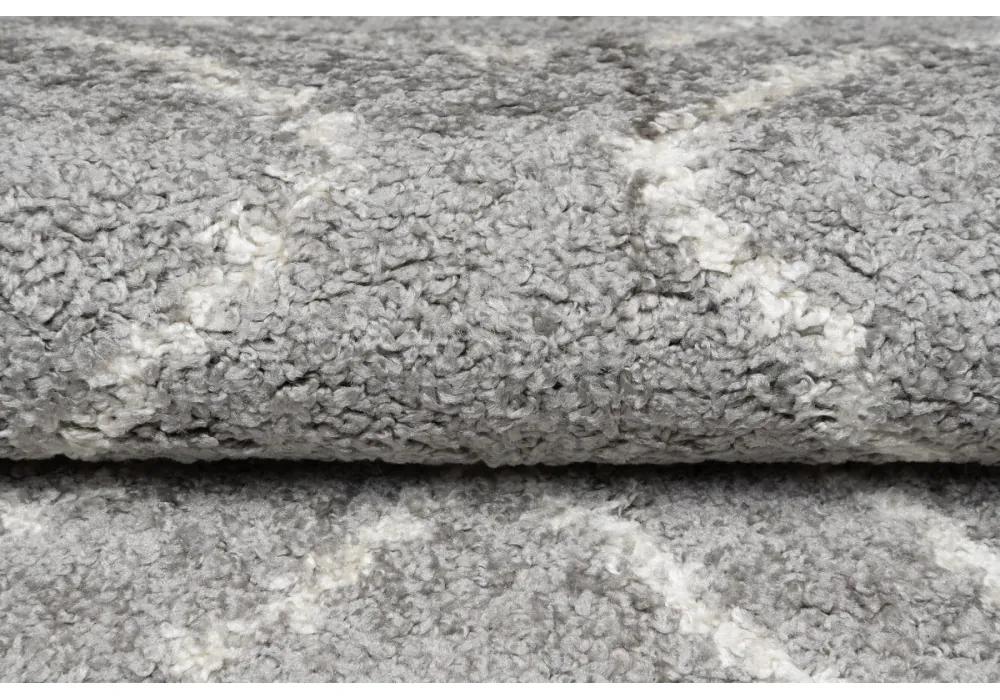 Běhoun shaggy Prim šedý 100 cm