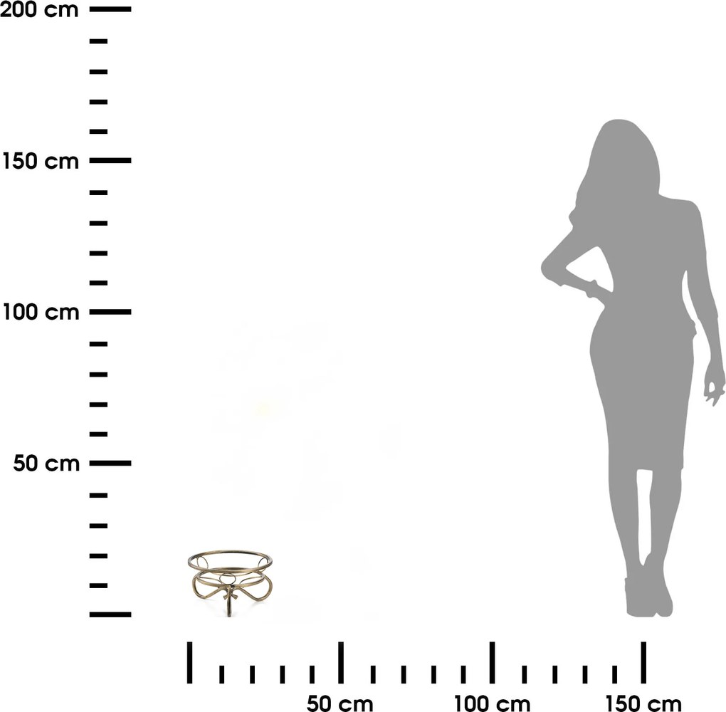 STOJAN NA KVĚTINÁČ RONNIE 16X28 CM ZLATÁ