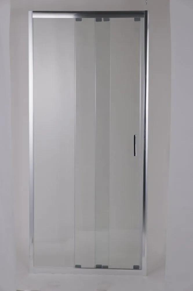 Olsen Spa 3-dílné sprchové dveře do niky MELIDE BARVA rámu - Chrom/Leštěný hliník (ALU), Rozměr A - 110 cm, Směr zavírání - Univerzální Levé / Pravé, Výplň - Čiré bezpečnostní sklo - 5 mm OLBMELID110CC