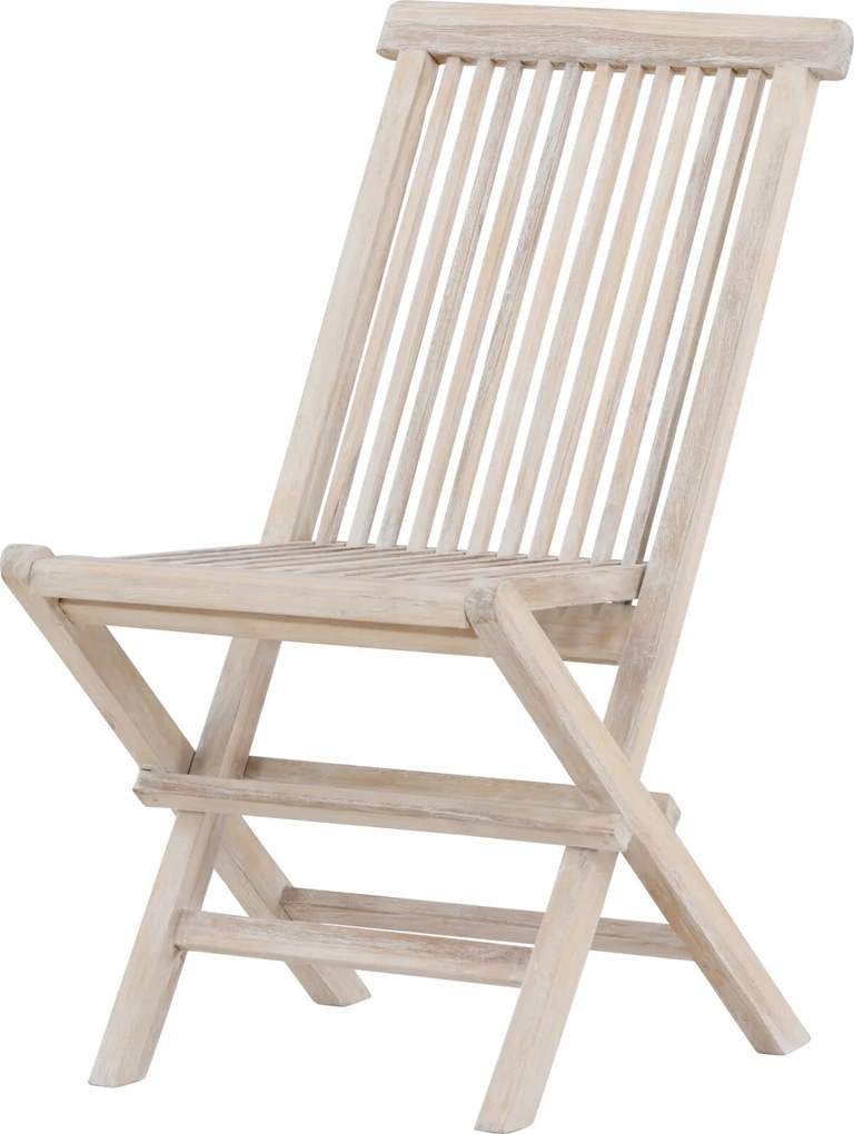 Zahradní jídelní židle Keňa – bílá / šedá – 47 cm