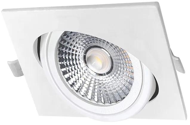 PANLUX Výklopný LED podhled VP COB bodovka 18W, hranatý bílý - teplá bílá