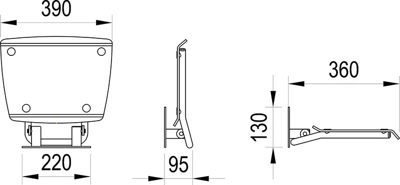 Ravak OVO-B II-OPAL B8F0000052 sprchové sedátko