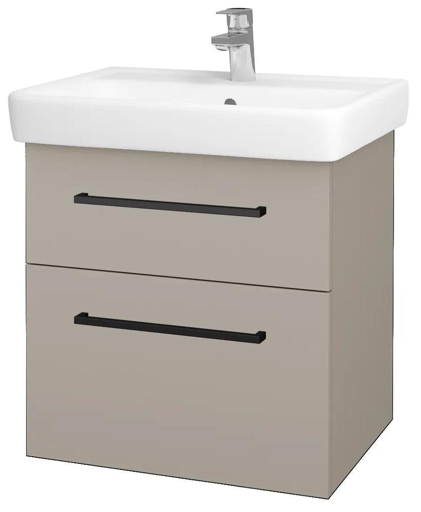 Dřevojas Koupelnová skříň Q MAX SZZ2 60 Varianta: N01 Bílá lesk / Úchytka T02 / D08 Wenge