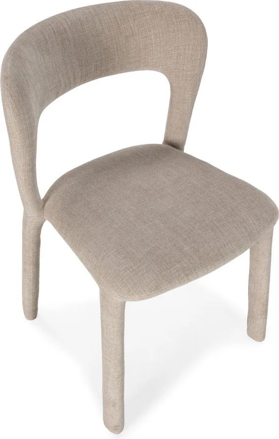 Béžové čalouněné jídelní křeslo Lilia – MOME
