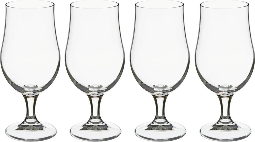 Sklenice na pivo, 4 ks, 370 ml, skleněné