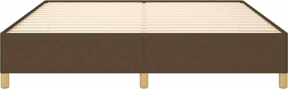 Rám postele s boxspringem tmavě hnědý 160 x 200 cm textil 3120972