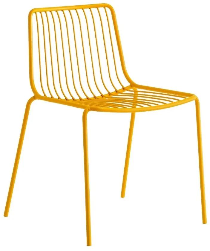 OnaDnes -20% Pedrali Žlutá kovová jídelní židle Nolita 3650