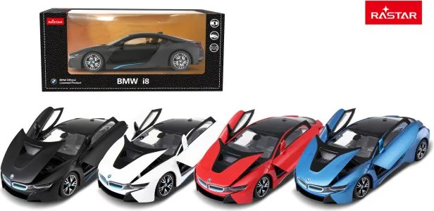 Model auta BMW i8 1:24 RASTAR bílé