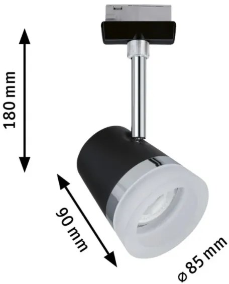 Paulmann 96925 Cone, spot pro Urail system, 1x15W GU10, matná černá