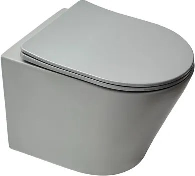 Wc závěsné SAT Infinitio včetně prkénka softclose, šedá mat, zadní odpad SATINF010RREXPLGRM