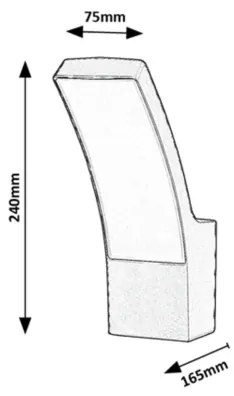 Rabalux 7504 - LED Venkovní nástěnné svítidlo PALANGA LED/12W/230V IP44
