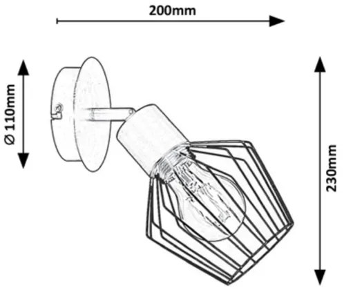 Rabalux - Nástěnné svítidlo 1xE27/40W/230V