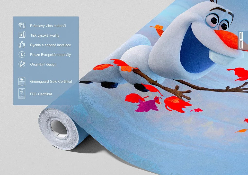 Dětská vliesová fototapeta na zed' Ledové království Olaf, Disney | 202 x 90 cm | DFTDNH 5385