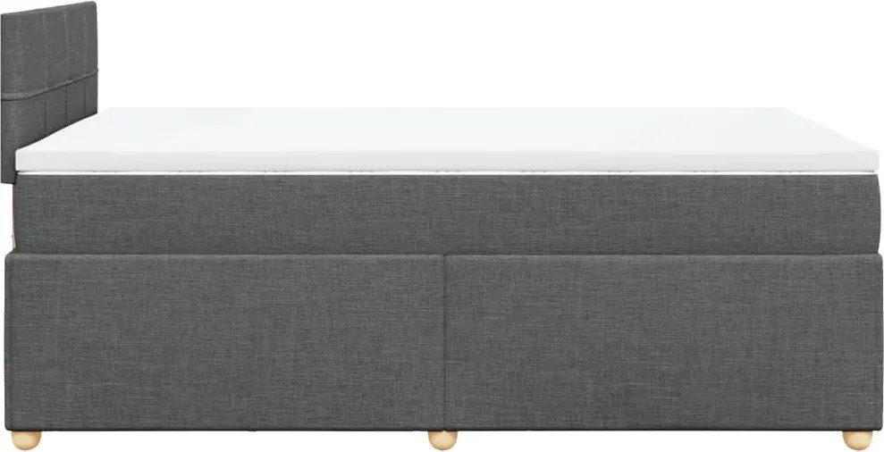 Box spring postel s matrací tmavě šedá 120x190 cm textil 3288920