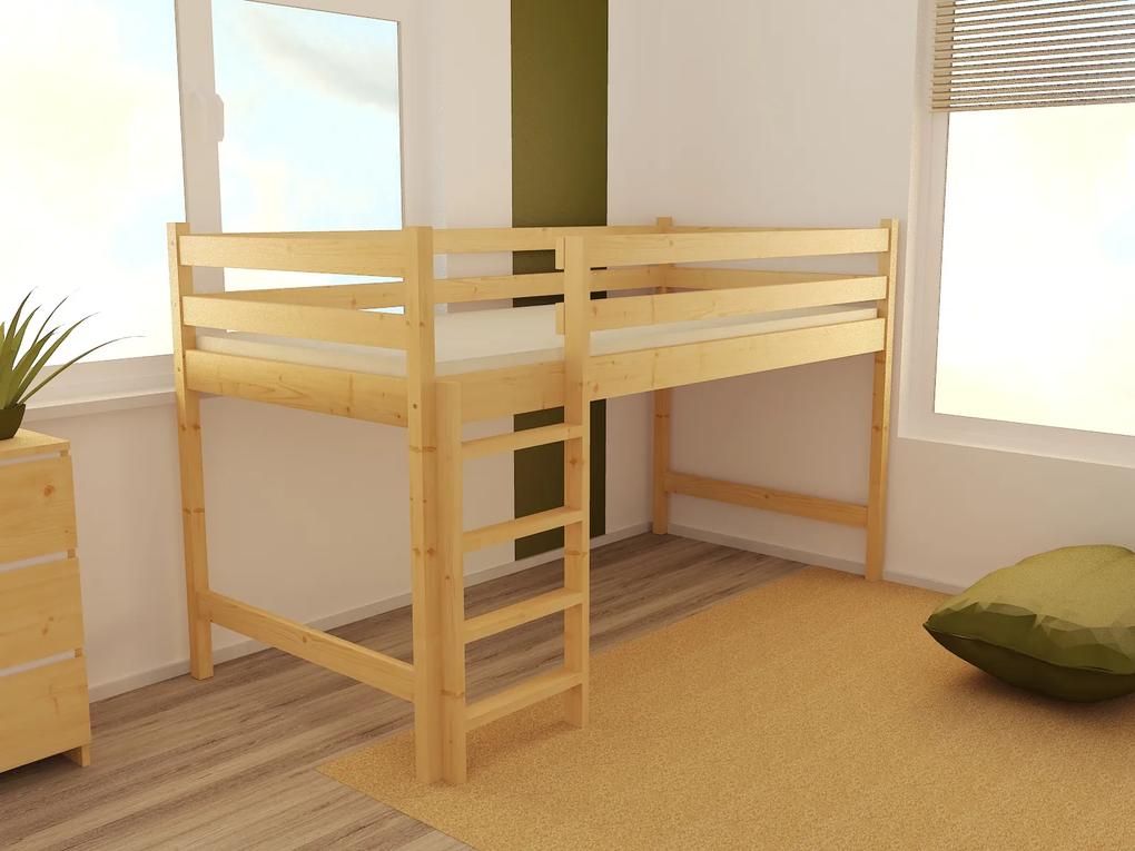 Vomaks Patrová zvýšená postel ZP 002 Rozměr: 90 x 180 cm, Barva: bezbarvý lak