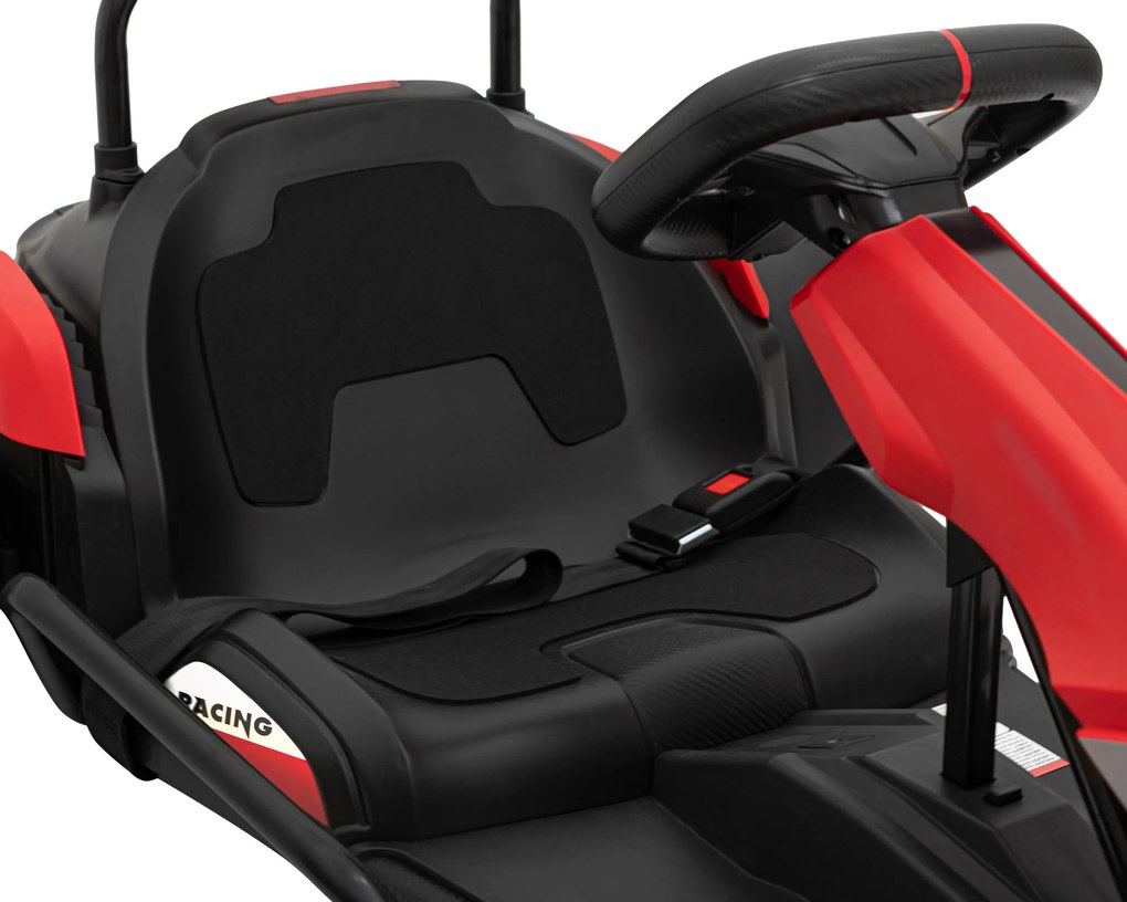 Ramiz Dětská motokára na baterie Fast 3 Drift červená + funkce driftu + motory 2x150W + LED rádio + pásy