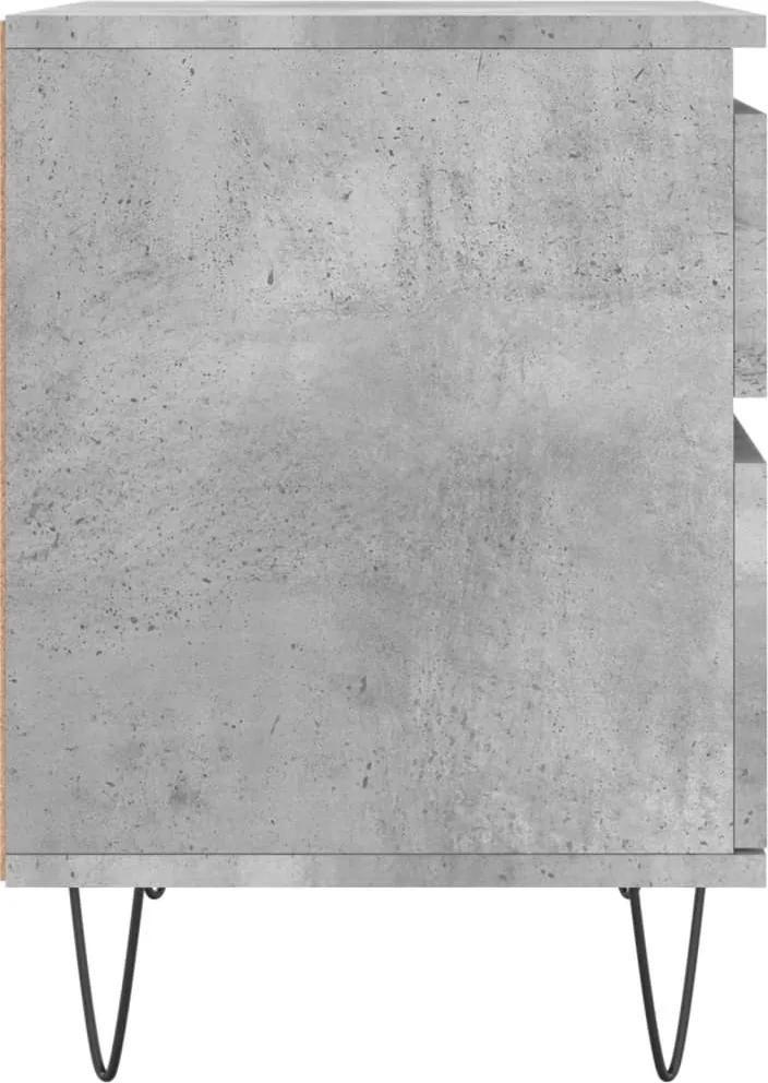 vidaXL Noční stolky 2 ks 40 x 35 x 50 cm kompozitní dřevo [830677] Barva: Betonová šedá