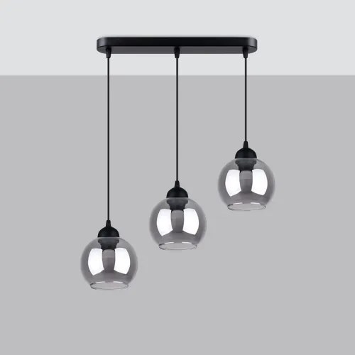 Závěsné svítidlo SOLLUX ALINO 3 černé E27 3x60W bez žárovky SL.1142