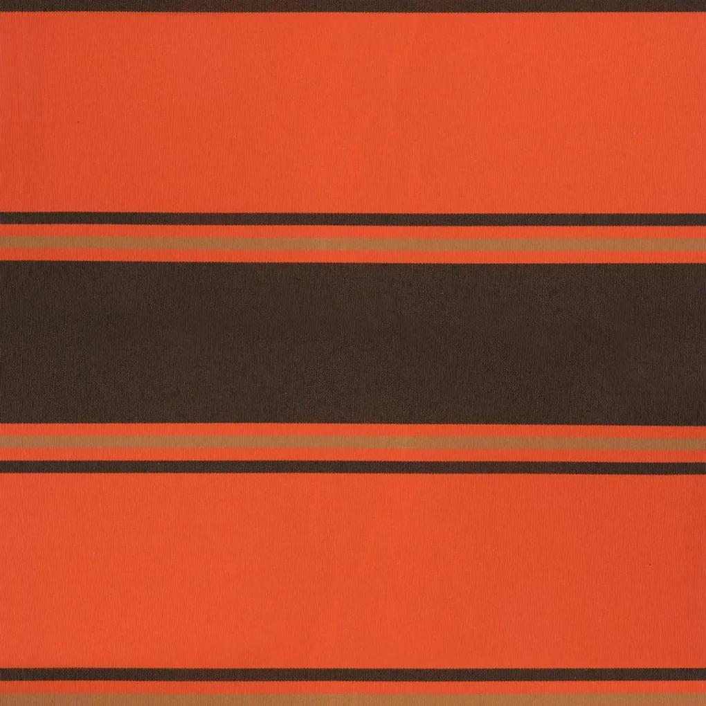 Zatahovací markýza oranžová a hnědá 4 x 3 m textil a hliník,  3154568