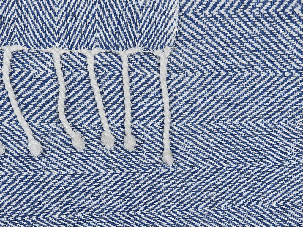 Bavlněná deka 130 x 160 cm modrá TILMI Beliani