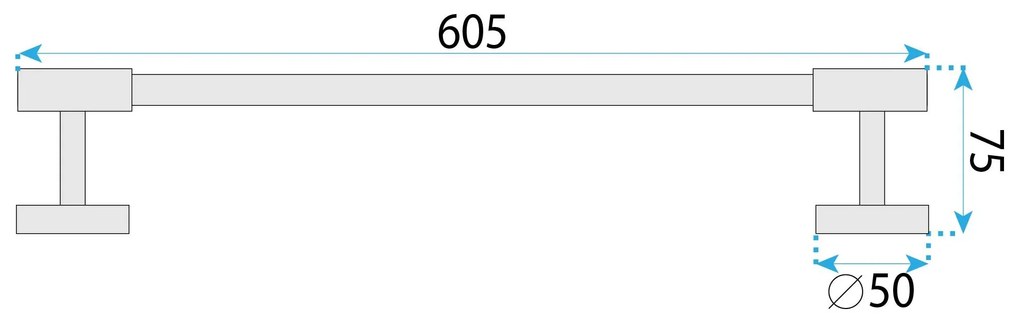 Rea Galo, koupelnový věšák na ručníky 60cm, zlatá matná, REA-88010