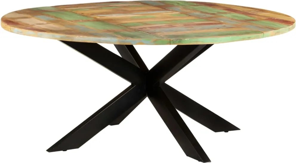 Jídelní stůl kulatý 175 x 75 cm masivní recyklované dřevo 321685