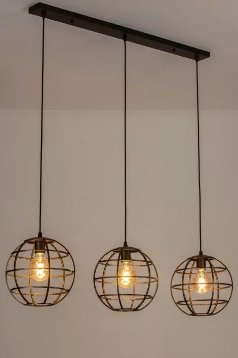 Závěsné designové svítidlo nad stůl Auron Industry Trio