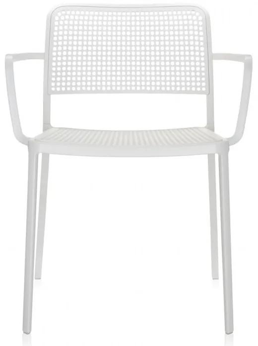 Kartell - Židle Audrey s područkami, bílá