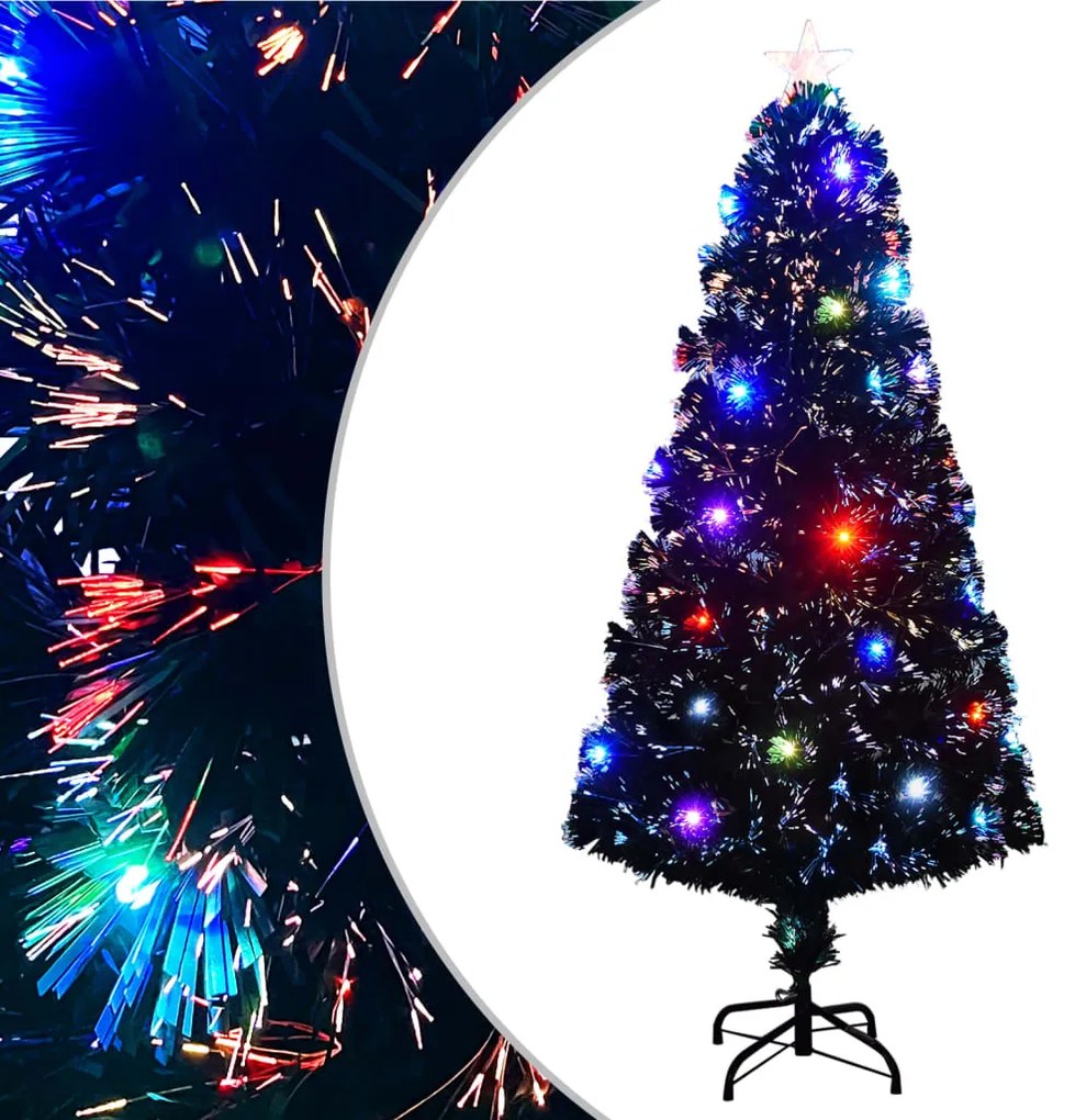 Předem osvětlený vánoční stromek se stojanem a LED 150 cm optické vlákno 284301
