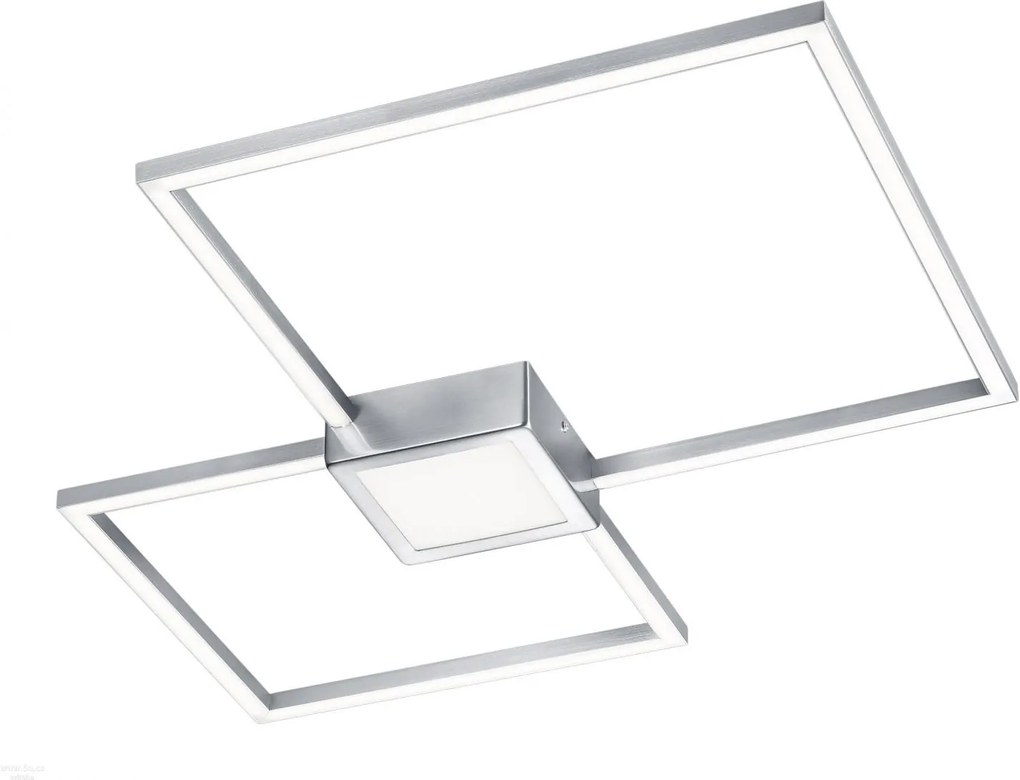 Trio Leuchten 676210307 Hydra, moderní stropní svítidlo, 28W LED 3000K dimswitch, matný nikl, 65x65cm