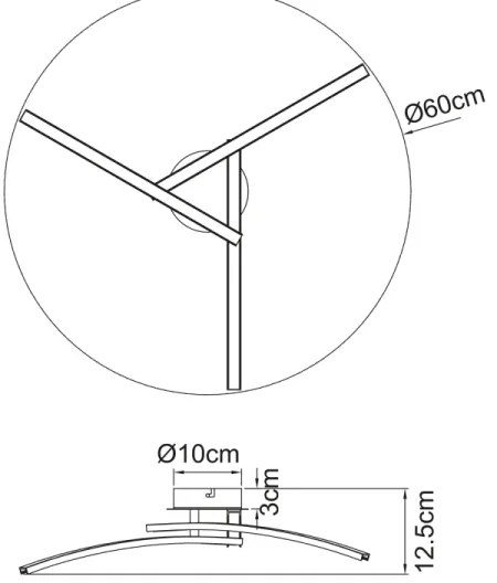Globo 67129-18 - LED Přisazený lustr TANSY 3xLED/6W/230V