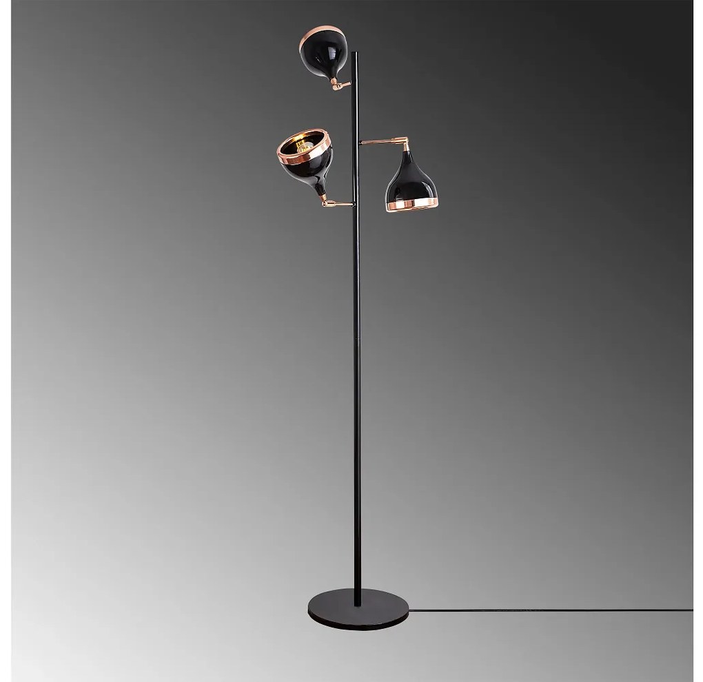 Designová stojanová lampa Salwah 163 cm černá