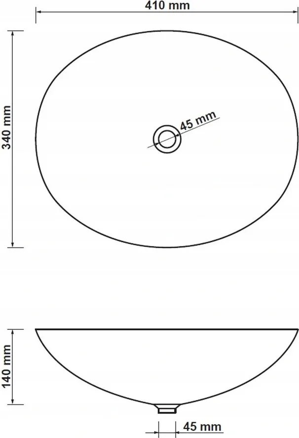 Hagser Agnes, umyvadlo na desku, 41x34 cm, bílá, HGR10000040