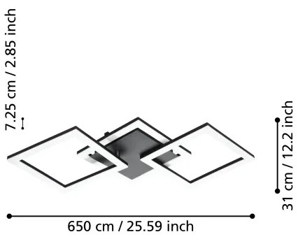 Eglo 900317 - LED Stmívatelné stropní svítidlo PARANDAY-Z LED/32,4W/230V
