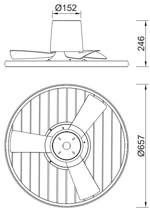 Mantra Soho, ventilátor se svtídlem a dálk. ovladačem LED 45W 2700-5000K, bílá, průměr 66cm