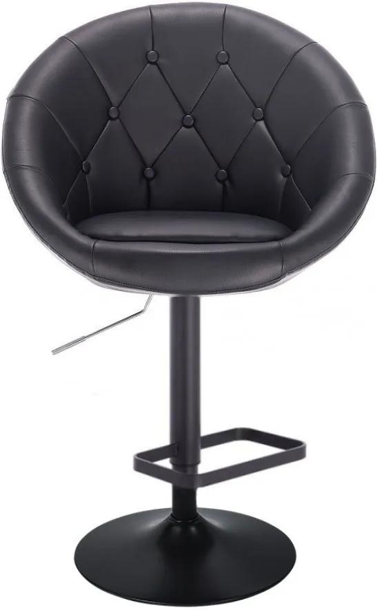 LuxuryForm Barová židle VERA na černém talíři - černá