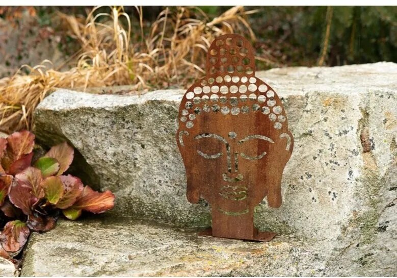 Zahradní dekorace Buddha 50 x 30 cm, corten CORGARDEN 1061