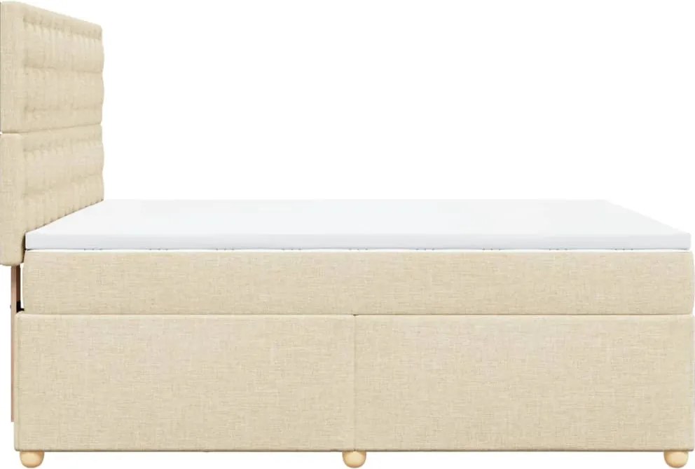 Box spring postel s matrací krémová 140x200 cm textil 3293622