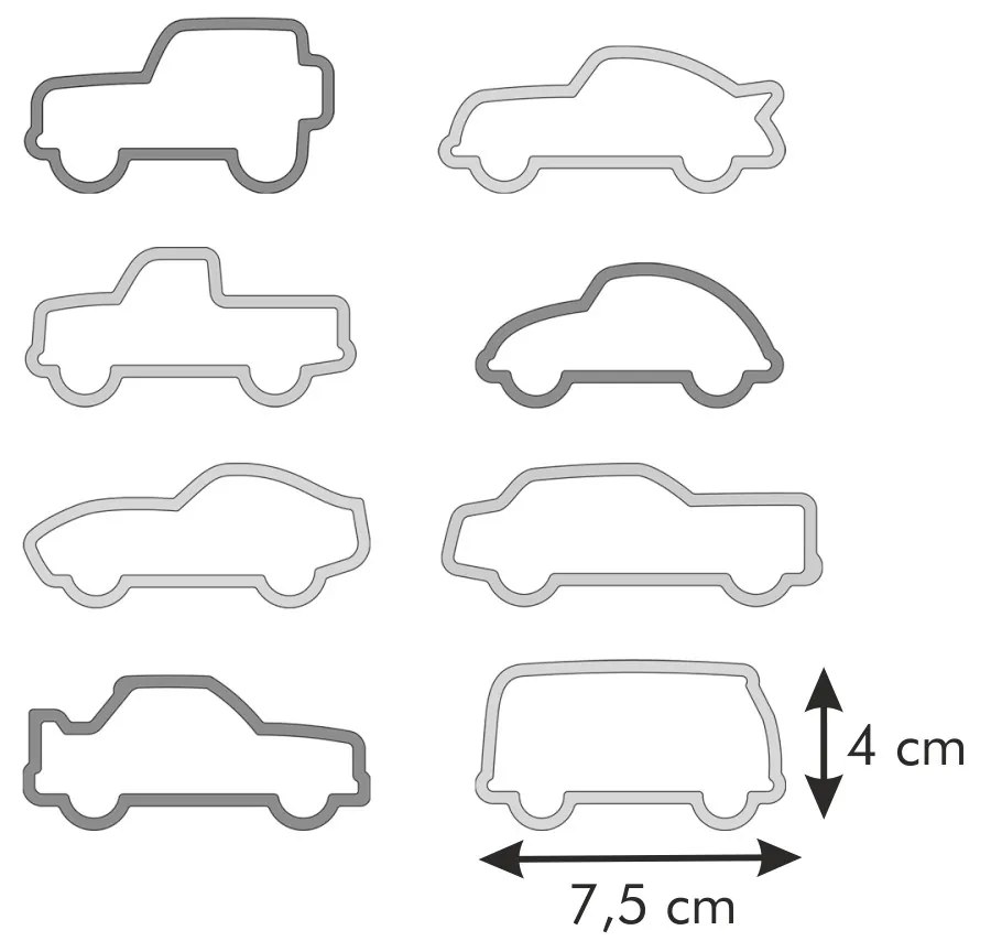 TESCOMA Vykrajovátka autíčka DELÍCIA KIDS, 8 ks