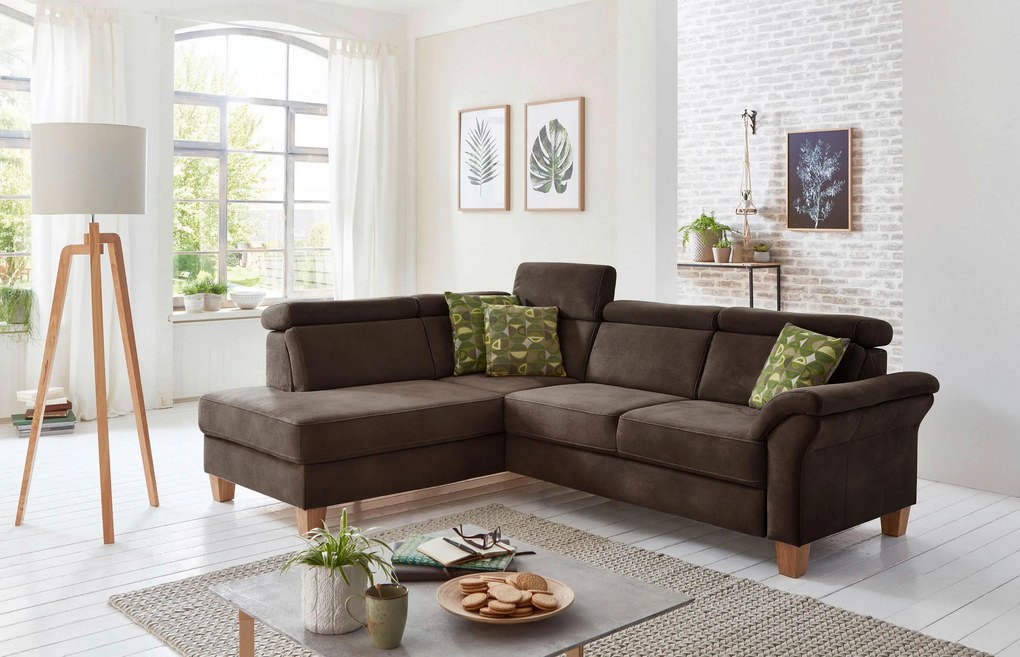 XXXLutz ROHOVÁ SEDAČKA, textil, mokka Sit & More - Sedací soupravy - 000144005216