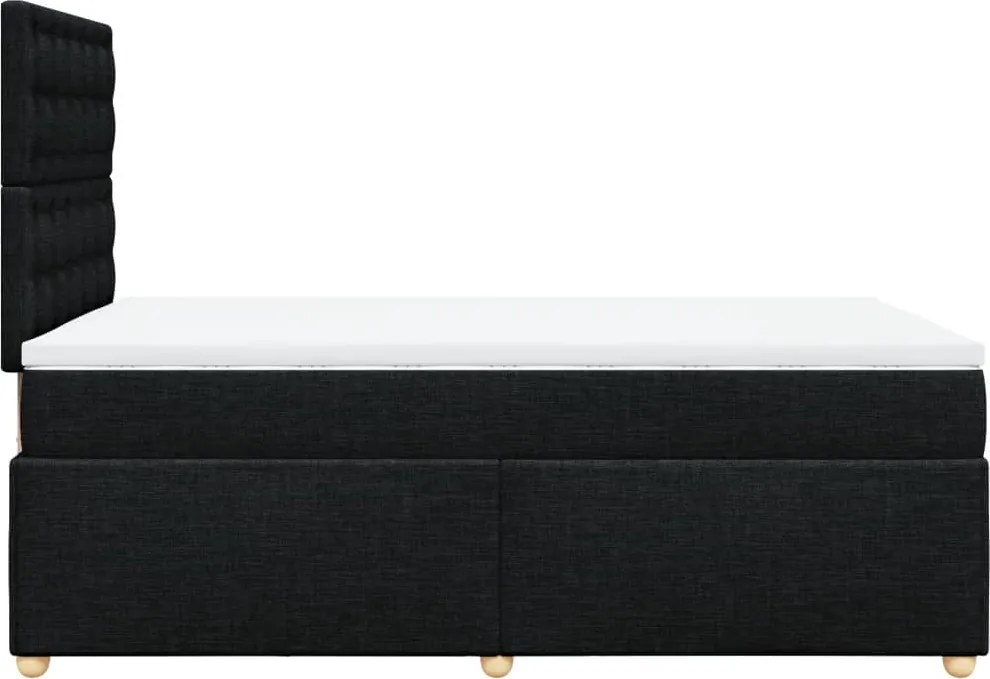 Box spring postel s matrací černá 120x190 cm textil 3291235