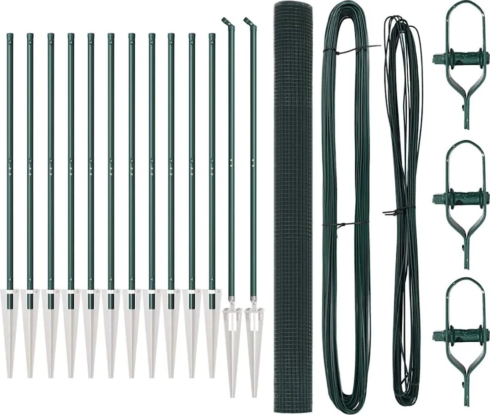 Svařované drátěné ploty s hroty 25 x 1,5 m Ocel potažená PVC 3352095