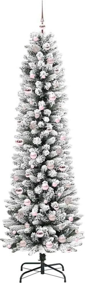 Umělý vánoční stromeček Bílá 210 cm PVC, kov a plast 3396119